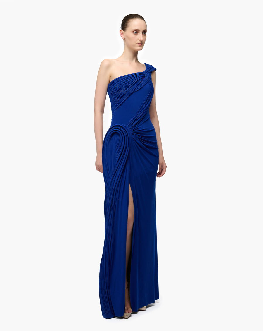 Nova One Shoulder Draped Gown – Gaurav Gupta Official